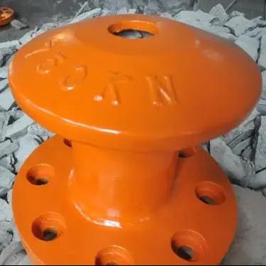 China 750KN Pillar Type Cast Iron Port Marine Bollards Polished Dock Mooring for sale