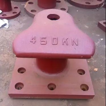 China 450KN Gegoten Staal ZG230-450 T-kop Scheepsbolder Kleine Boot Bolders Gepolijst Dok Afmeren Te koop