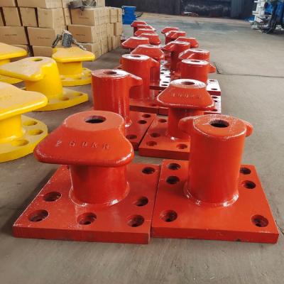 China 250KN Gegooid staal T-hoofd Kruis Bitt Bollard Port gegalvaniseerd Dock Mooring Te koop