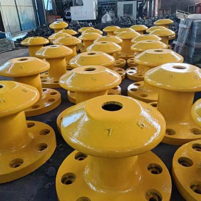 China 750KN Pillar Type Cast Iron Port Marine Bollards Polished Dock Mooring for sale