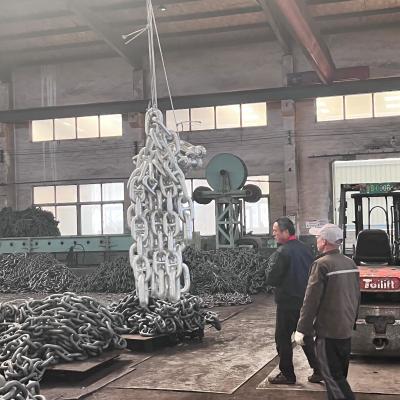 China 73mm Anchor Chains High Strength Alloy Steel Galvanized Stud Link Chain Cable for sale