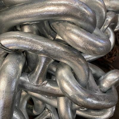 China 87mm Grade3 High - Strength Alloy Steel Stud Link Anchor Chain Vessel Positioning for sale
