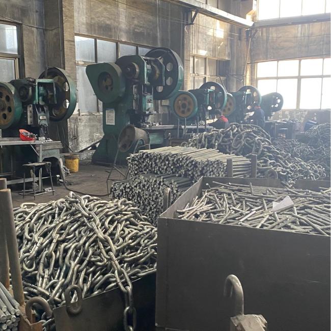 Grade 3 Stud Link Anchor Chains 48mm Spray Paint High Strength Alloy ...