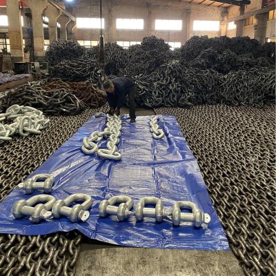 China 73mm Anchor Chains High Strength Alloy Steel Galvanized Stud Link Chain Cable for sale