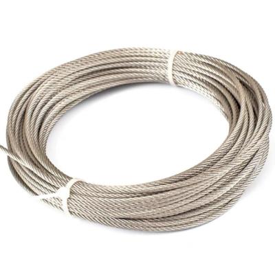 China Marine Cranes Galvanizing Triple Strand Twisted Metal Rope 8mm Fiber Core for sale