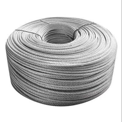 China 8mm 6*19 Alloy Double-strand twisted steel core steel wire rope Marine mooring wire rope for sale