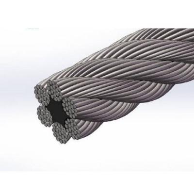 Cina Galvanizzazione di corda di filo di acciaio ad alto tenore di carbonio Sling 10mm Fibre Core per gru marine in vendita