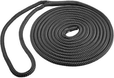 Cina Cima di ormeggio marina in poliestere nero a treccia doppia a 3 trefoli in vendita
