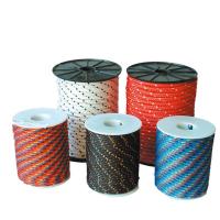 China Double Solid Braided Polyester Mooring Ropes 12mm-200mm Dock Line Boat Rope for sale