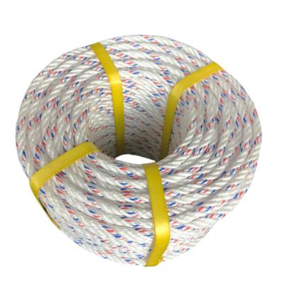 China 3 Strand Pp Polypropylene Rope Twisted Marine Mooring Rope Floating Fishing Rope for sale