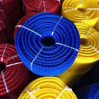 China 3 Strands Twisted Polypropylene Rope 4mm to 56mm Diameter Lightweight Water Resistant for sale
