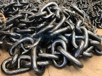 China U2 28mm 32mm 48mm Black Galvanizied Steel Studlink Anchor Chain for Marine Buoy for sale