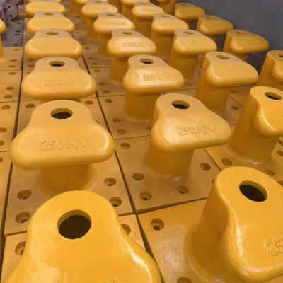 China JINCHENG Brand Corrosion Resistant Cast Steel Tee Shape Mooring Bollard with 50kN to 5000kN Load Capacity for sale