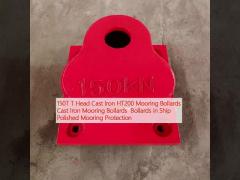 150T T Head Cast Iron HT200 Mooring Bollards Cast Iron Mooring Bollards  Bollards in Ship Polished Mooring Protection