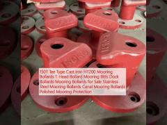 150T Tee Type Cast Iron HT200 Mooring Bollards T Head Bollard Mooring Bitts Dock Bollards Mooring Bollards for Sale Stainless Steel Mooring Bollards Canal Mooring Bollards Polished Mooring Protection