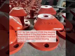 550T Tipo Tee Hierro Fundido HT200 Amarración de buques Bollardos en buques Bollardos marítimos Bollardos internacionales Bollardos de buques Bollardos de barcos pequeños Bollardos galvanizados Protección de amarre pulido