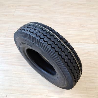 China Black 4.00-8 Bajaj Three Wheeler Tire for Motorcycle Made of Nature Rubber Steel Nylon for sale
