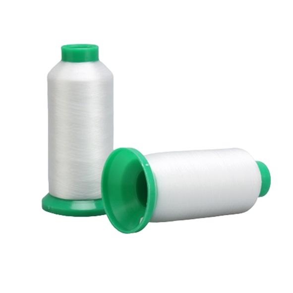 Nylon monofilament yarn close-up