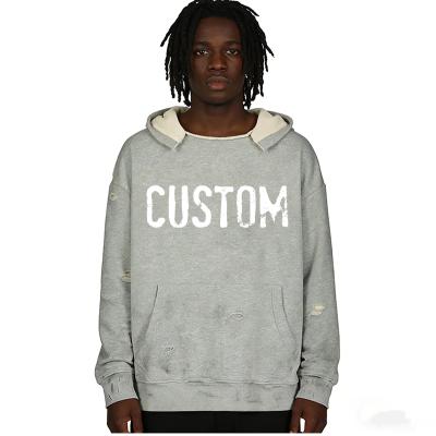 China Custom Distressed Oversized Hoodie with Graphic Patch for sale