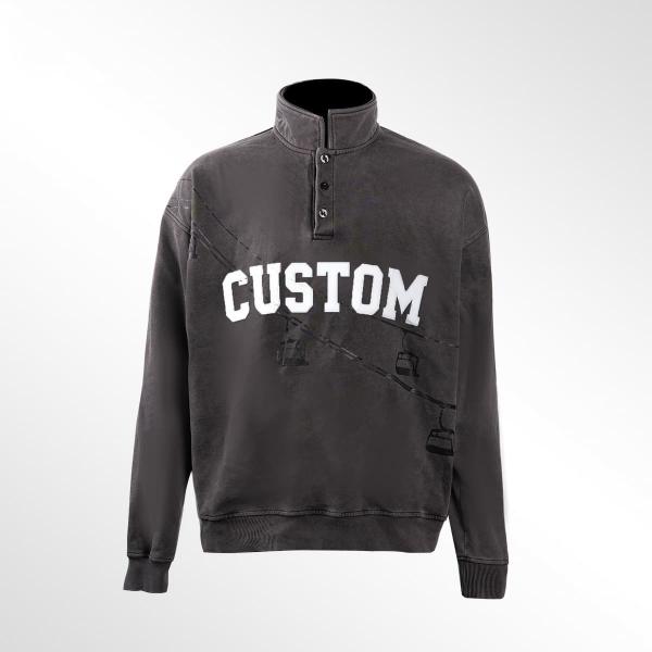 Quality Custom Vintage Oversized Sweatshirt 360gsm Heavyweight Pullover Vintage Style Sweatshirts for sale