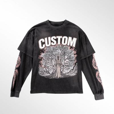 China Heavyweight Layered Round Neck T Shirt Soft Fabric Breathable for sale