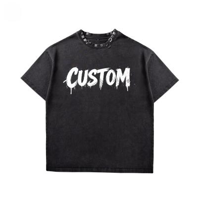 China Metal Design Black Graphic Tees Soft Short Sleeve Mens Shirts for sale
