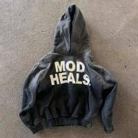 Quality Custom Vintage DTG Letter Print Acid Wash Boxy Fit Pullover Streetwear Hoodies for sale