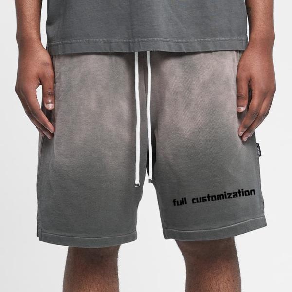 Quality Custom Heavyweight Vintage Wash Sweatshorts OEM Private Label Streetwear for sale