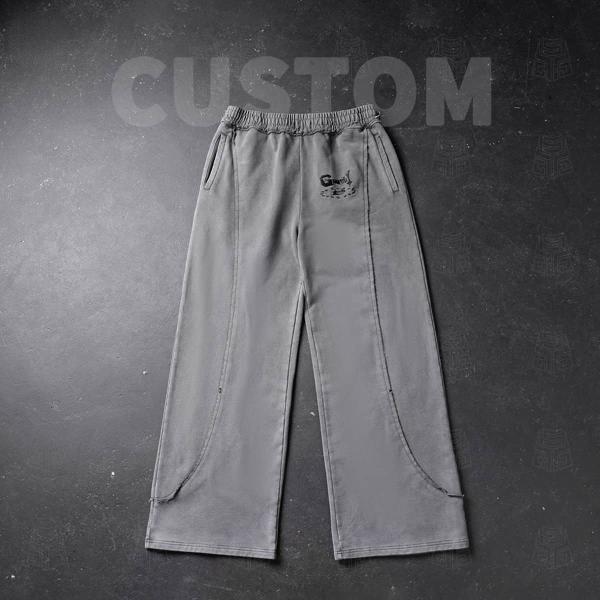 Quality Custom Cut and Sew Sweatpants Embroidered 380GSM Cotton OEM ODM for sale