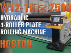 4 rolplaat rollen machine Hydraulisch metaal met 4 rollen W12-8*2500