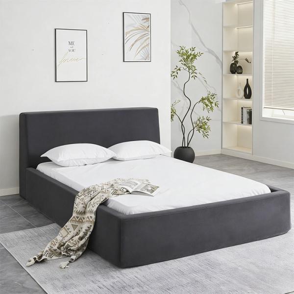 Quality Vacuum Compressed Foam Bed With Headboard, Modern Frameless Queen King Platform Bed, Foldable Boneless Bed In A Box for sale