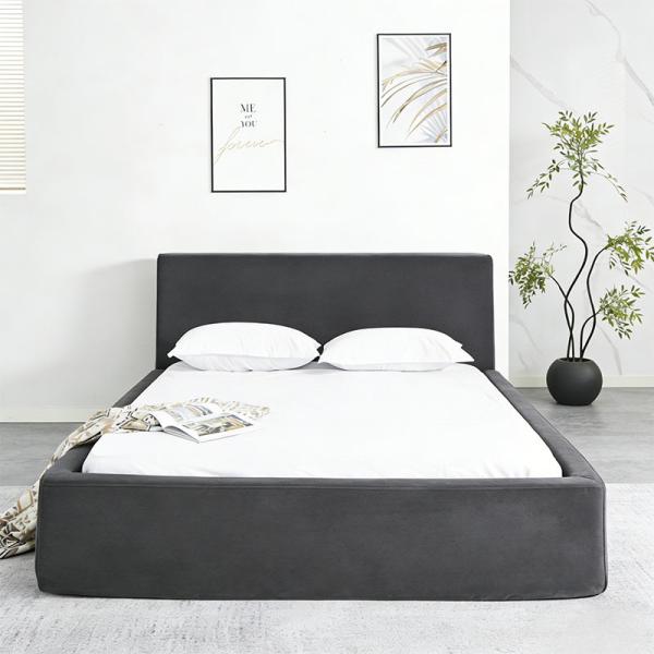 Quality Vacuum Compressed Foam Bed With Headboard, Modern Frameless Queen King Platform for sale