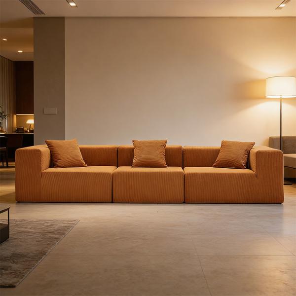 Quality Simple Reclining Boneless Sofa Set With Expandable Function Vacuum Packaging for sale