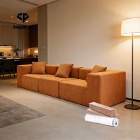 China Simple Reclining Boneless Sofa Set With Expandable Function Vacuum Packaging Modern Sofa Bed Teddy Sofa for sale