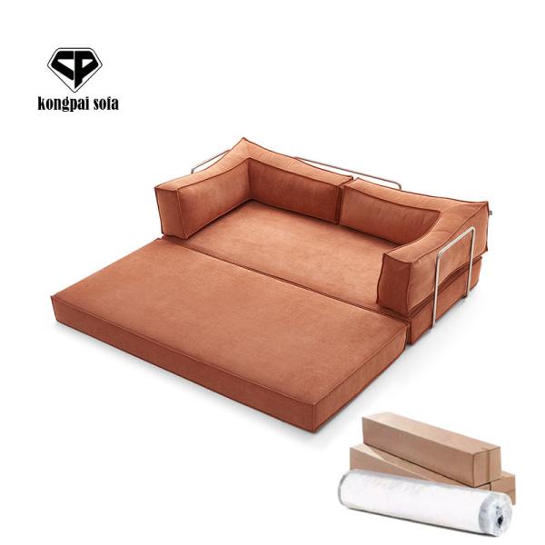 Quality Modern Compression Sofa Bed Set Fabric Sectional Modular Design Stainless Steel Legs Square Shape Sponge Vacuum Packed Villa for sale
