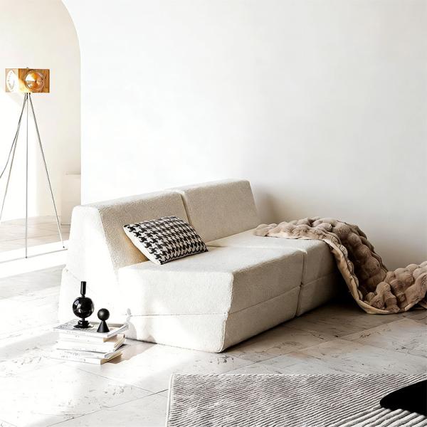 Quality Modern Square Sectional Sofa Apartment Living Room Bedroom Recliner Sofa Bed Furniture Vacuum Compressed Modular Packing for sale