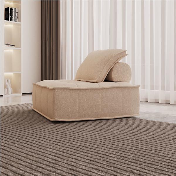 Quality Single Seater Fabric Square Villa Vacuum Compressed Stackable Sofa Quick Rebound for sale