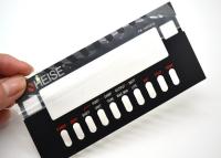 China ZS-96 Flat Non-Tactile Membrane Panel Switch 135×65mm with 3 Clear Display Windows and 0.175-0.5mm Thickness Options for sale