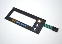 China 3 Button Metal Dome Membrane Switch with Clear Display Window 35V DC 100mA for sale