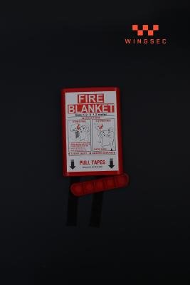 China Wall Mounted Or Portable Fire Blankets Some Models Reusable Safety Equipment To Smother Small Fires Cutting Off Oxygen for sale