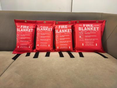 China Wingsec Fire Blankets With Soft Bag BSI Certificated Emergency Fiberglass Cloth Kitchen for sale