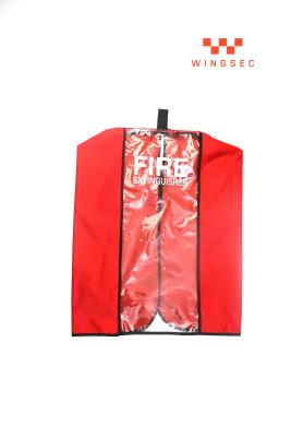 China Heavy Duty Canvas Fire Extinguisher Protection Cover Industrial 9kg Reinforced Stitching Outdoor Use for sale