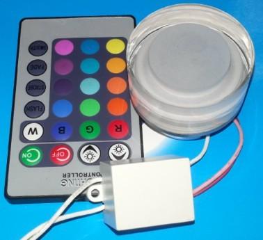 China 3W RGB Acrylic Led Downlight with IR controller,2 years warranty for sale