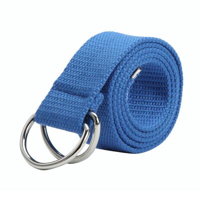 Cina Cinghia tricottata tela 110cm doppia D Ring Belt Unisex Cotton Web in vendita