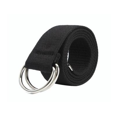Cina Cinghia tricottata tela 110cm doppia D Ring Belt Unisex Cotton Web in vendita
