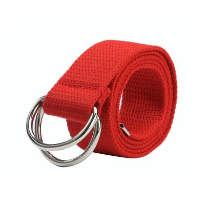 Cina Cinghia tricottata tela 110cm doppia D Ring Belt Unisex Cotton Web in vendita