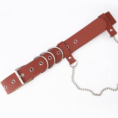 Cina Le signore della cintura rivestono di pelle il fermaglio della lega di punk 3.8cm delle donne della catena della cinghia in vendita