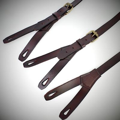 China Van de het Overhemds de Elastische Riem van mensen Broek van het de Klemdenim 1.7cm Leer Toevallige Bretels Te koop