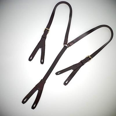 China Van de het Overhemds de Elastische Riem van mensen Broek van het de Klemdenim 1.7cm Leer Toevallige Bretels Te koop