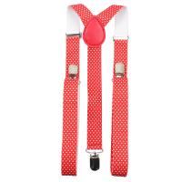 China Polyester Y Back Elastic Suspenders with Leather Button Clips 116cm for sale